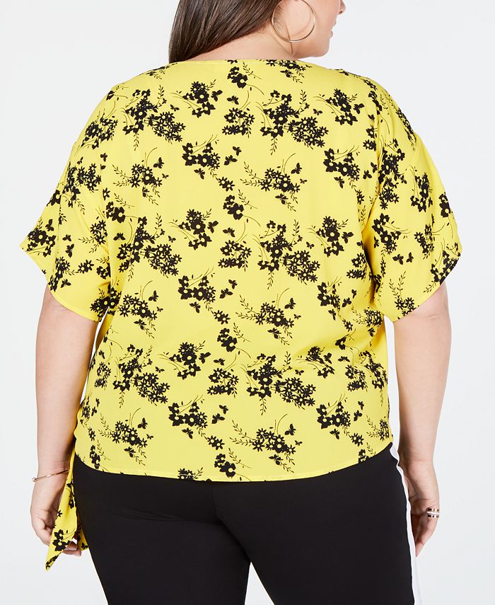Michael Kors Plus Size Side-Tie Top - Macy's