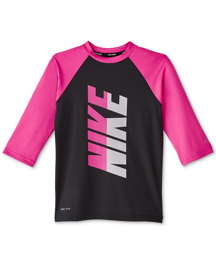 Nike Big Girls Rift 3/4-Sleeve Rash Guard - Macy's