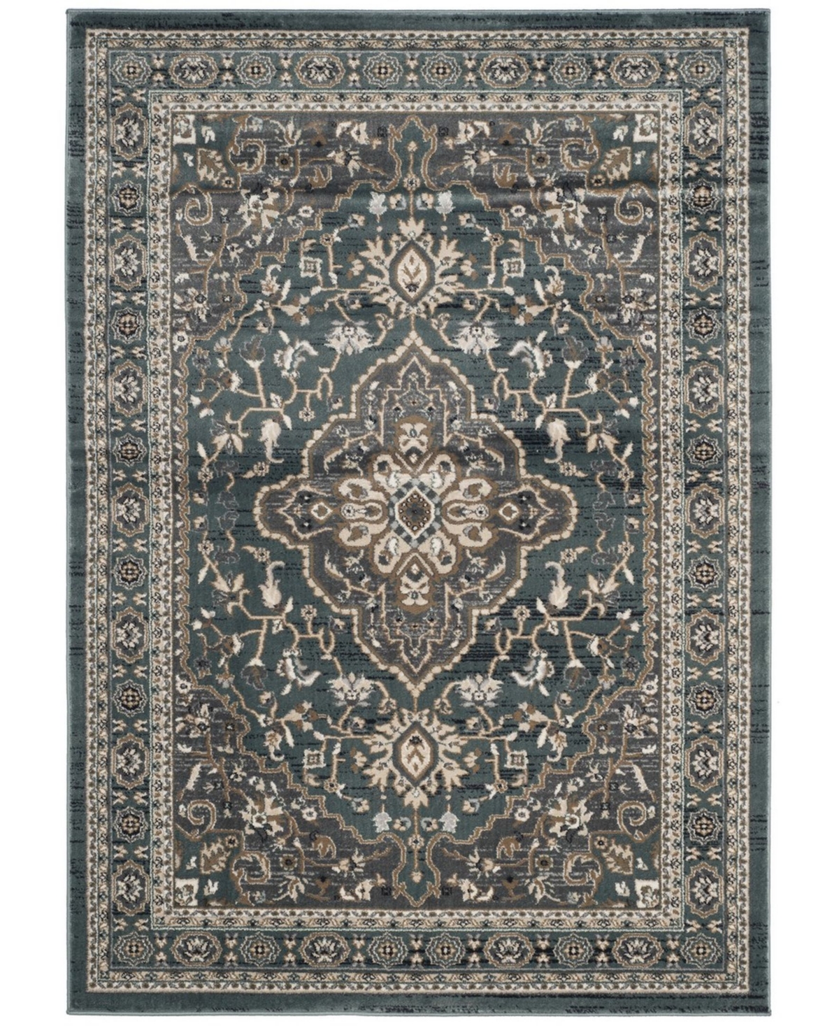 Click here for Safavieh Lyndhurst LNH338 Teal and Gray 53 x 76 Ar... prices