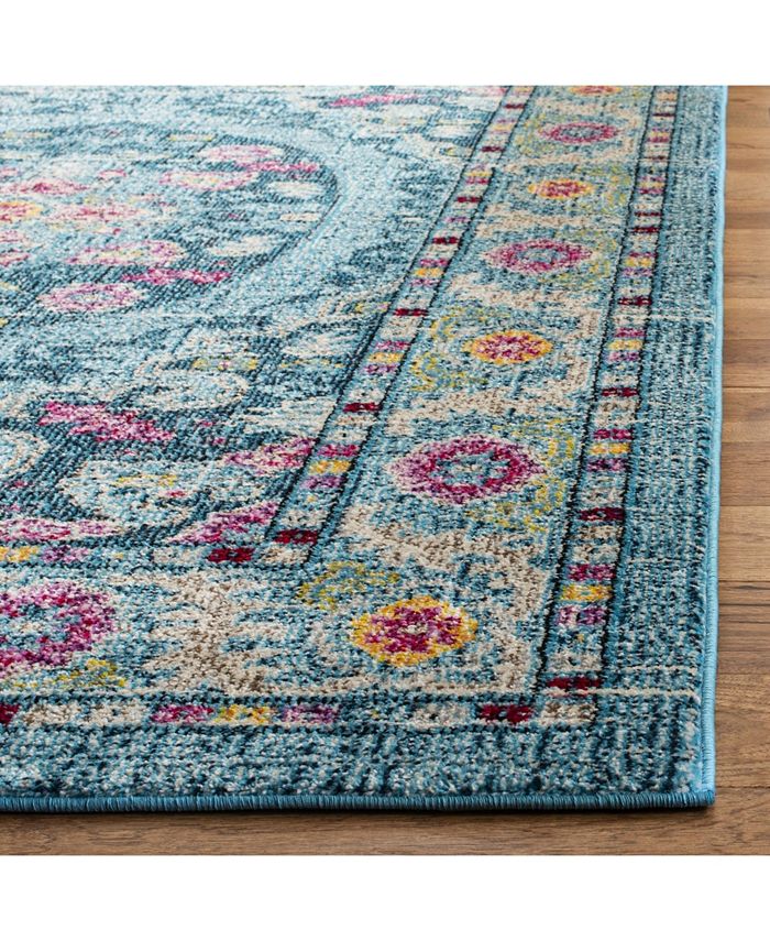 Safavieh Madison MAD306 Light Blue and Fuchsia 5'3" x 7'6" Area Rug ...