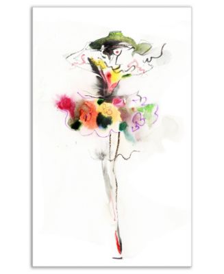 Designart Beautiful Fashion Girl Portrait Canvas Artwork Print - 30" X ...