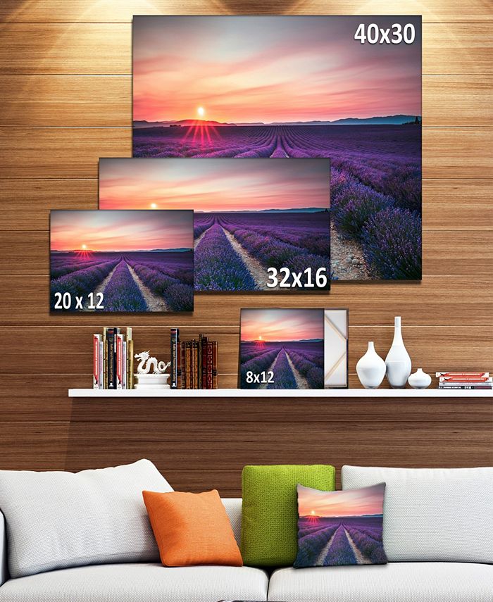 Design Art Designart Endless Rows Of Lavender Flowers Modern Landscape ...