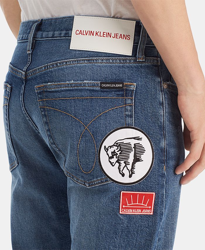 Calvin Klein Jeans Men's Slim Fit Patch Jeans - Macy's