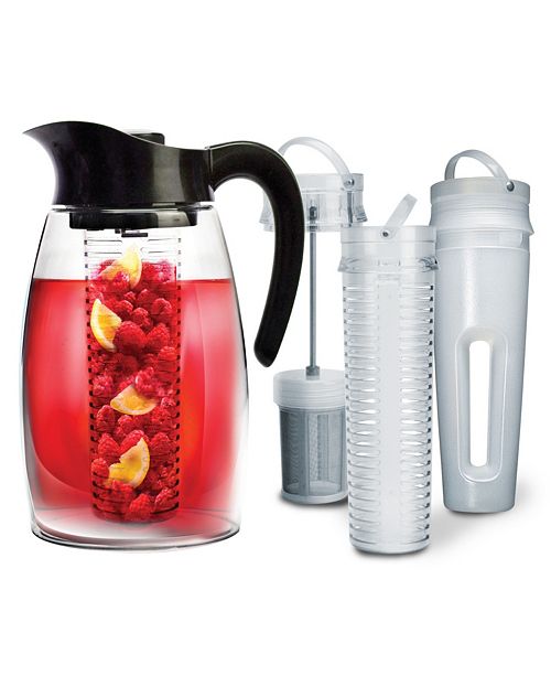 Primula Flavor It 2.9L System Black w/Tea Infuser Fruit Infuser & Ice ...