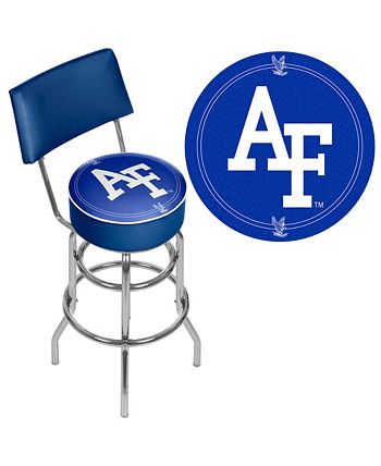 Trademark Global Air Force Falcons Padded Swivel Bar Stool with Back ...