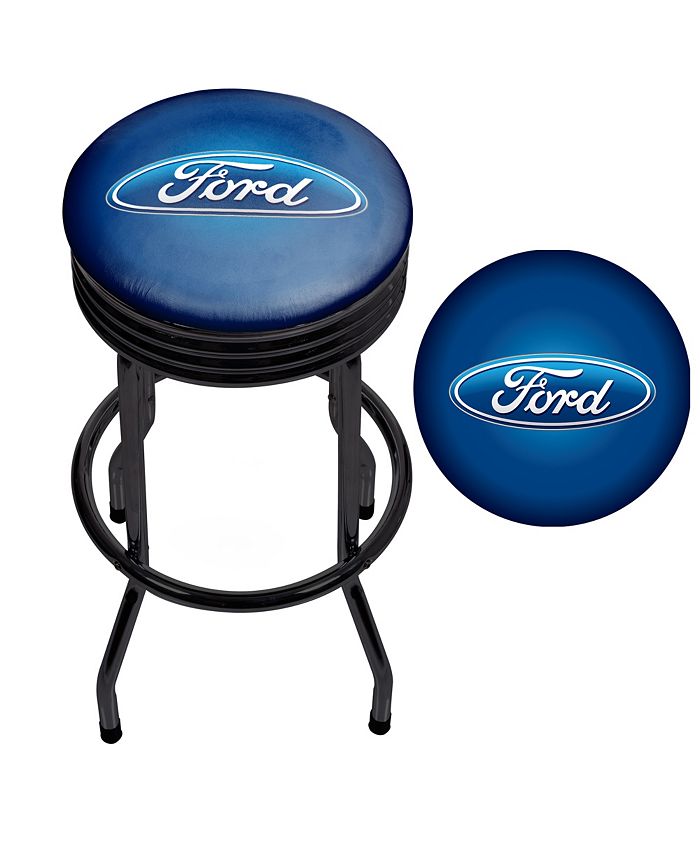 Trademark Global Ford Black Ribbed Bar Stool - The Universal Car - Macy's