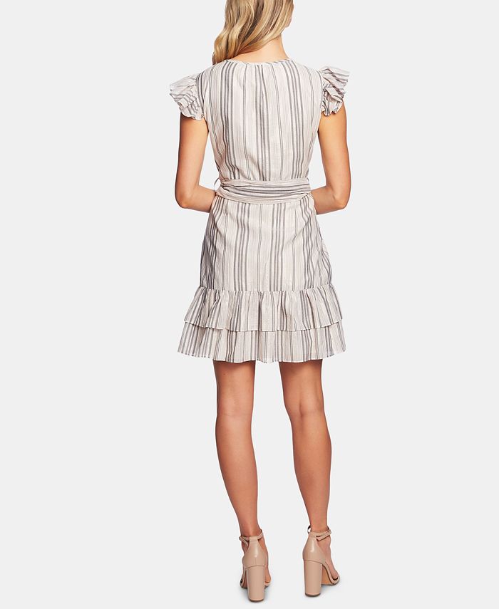 CeCe Ruffled Striped Dress - Macy's