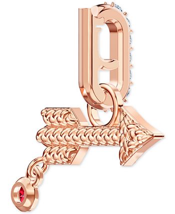 Swarovski Remix Rose Gold-Tone Pavé Arrow Clip-On Charm - Macy's