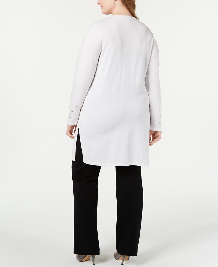 JM Collection Plus Size Embellished Cardigan, Created for Macy's - Macy's