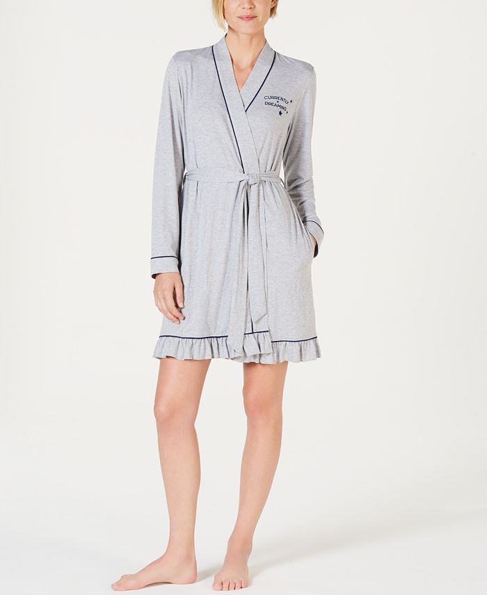 Jenni Embroidered Jersey Knit Robe, Created for Macy's - Macy's