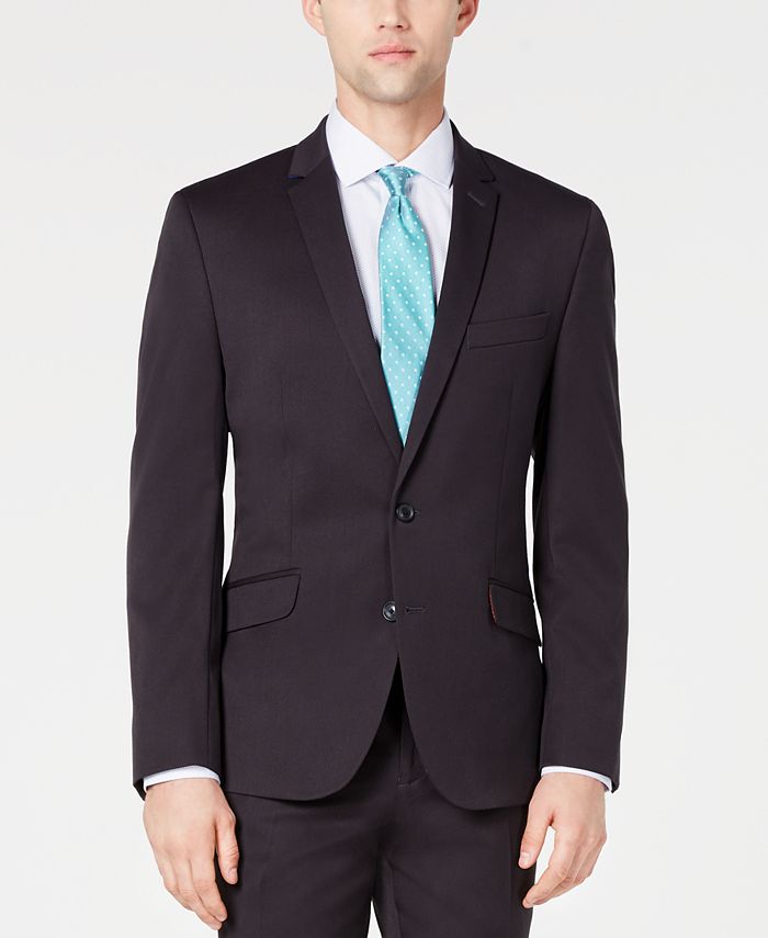 Billy London Men's Slim-Fit Performance Stretch Slate Gray Suit - Macy's