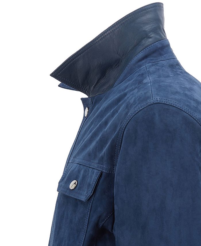 Hugo Boss Men's Regular/Classic Fit Suede Jacket - Macy's