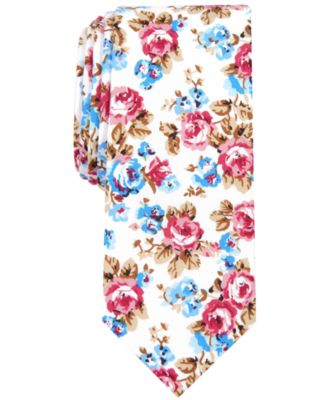 Bar III Men's Almon Floral Tie, Created for Macy's - Macy's
