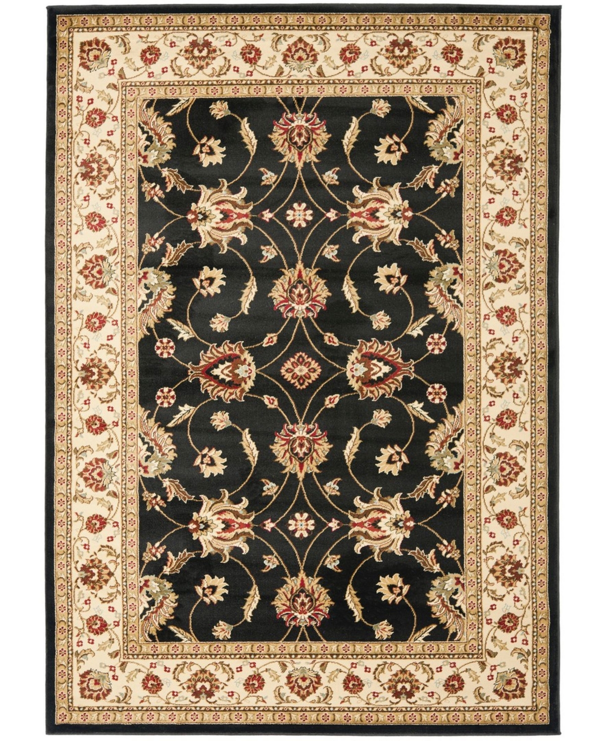 Click here for Safavieh Lyndhurst LNH553 Black and Ivory 53 x 76... prices