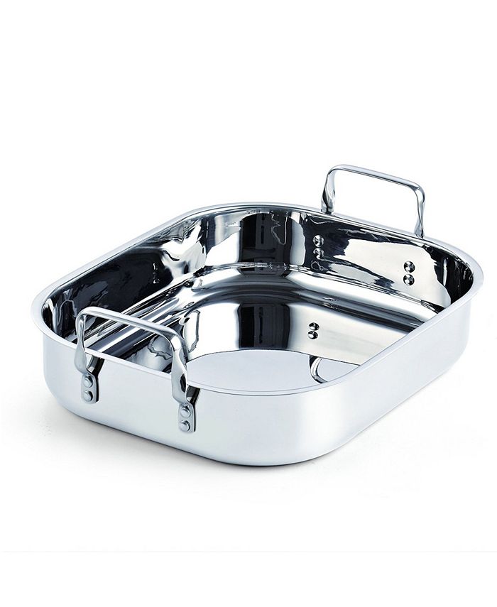 Cooks Standard 16-Inch by 13-Inch Stainless Steel Roaster with Rack ...