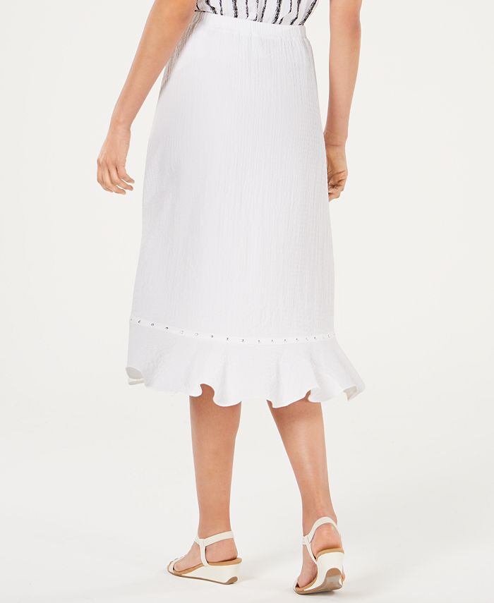 JM Collection Petite Textured Studded Skirt, Created for Macy's - Macy's