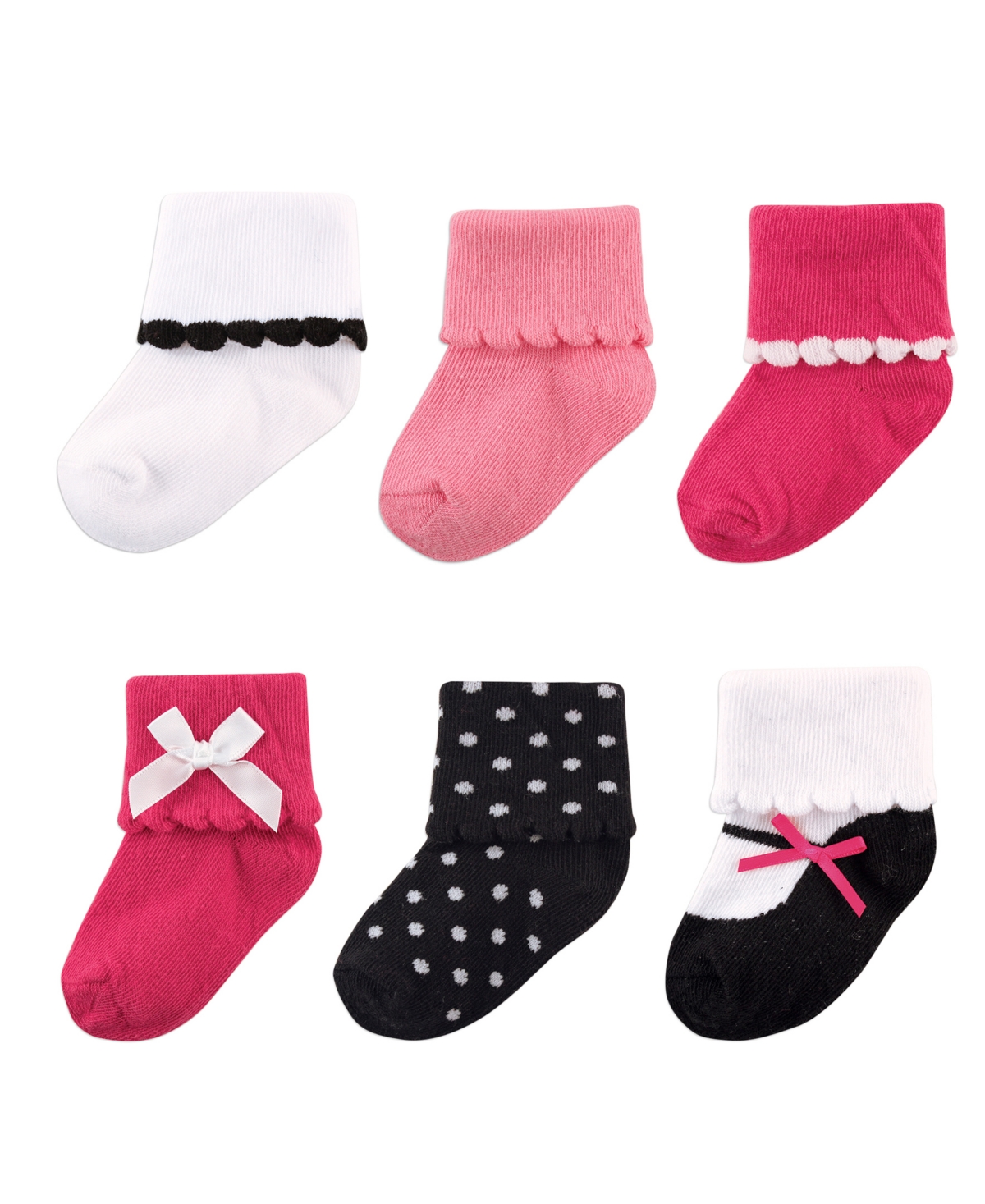 Click here for Luvable Friends Baby Girls 6Pk Dress Socks - Pink... prices