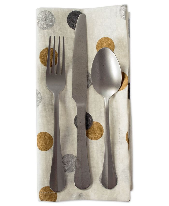 Design Imports Metallic Confetti Napkin, Set of 6 - Macy's