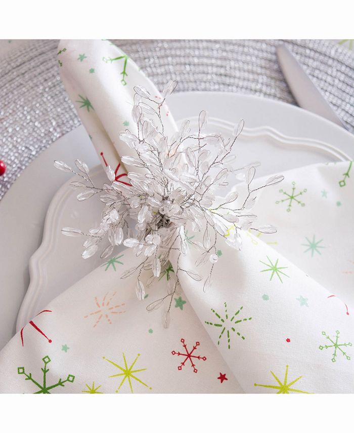 Design Imports Beaded Burst Napkin Ring, Set of 6 - Macy's