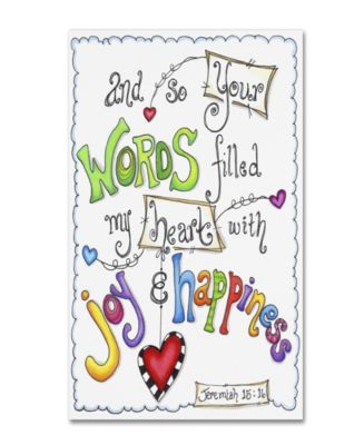 Jennifer Nilsson Words of Joy - Joyful Words Canvas Art - 16" x 20" x 0 ...