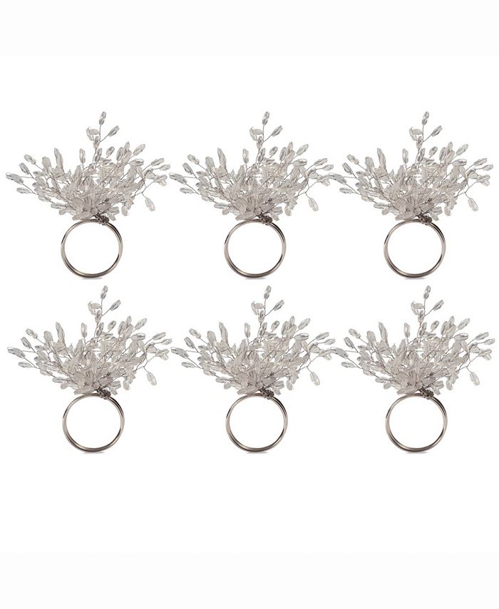 Design Imports Beaded Burst Napkin Ring, Set of 6 - Macy's
