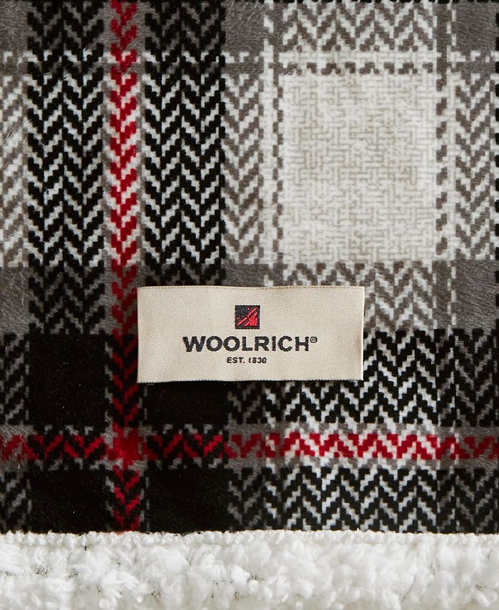 Woolrich Ridley Plaid Electric Faux-Mink to Berber Throw, 60" x 70 ...