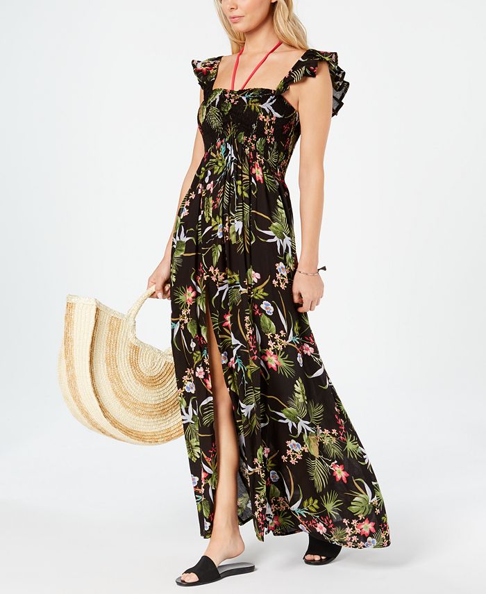 Raviya Floral Printed Maxi Cover-Up Dress - Macy's