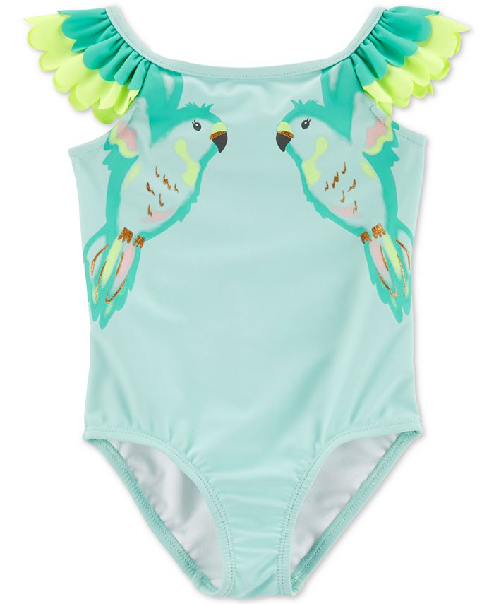 Carter's Toddler Girls 1-Pc. Ruffled Birds Swimsuit - Macy's