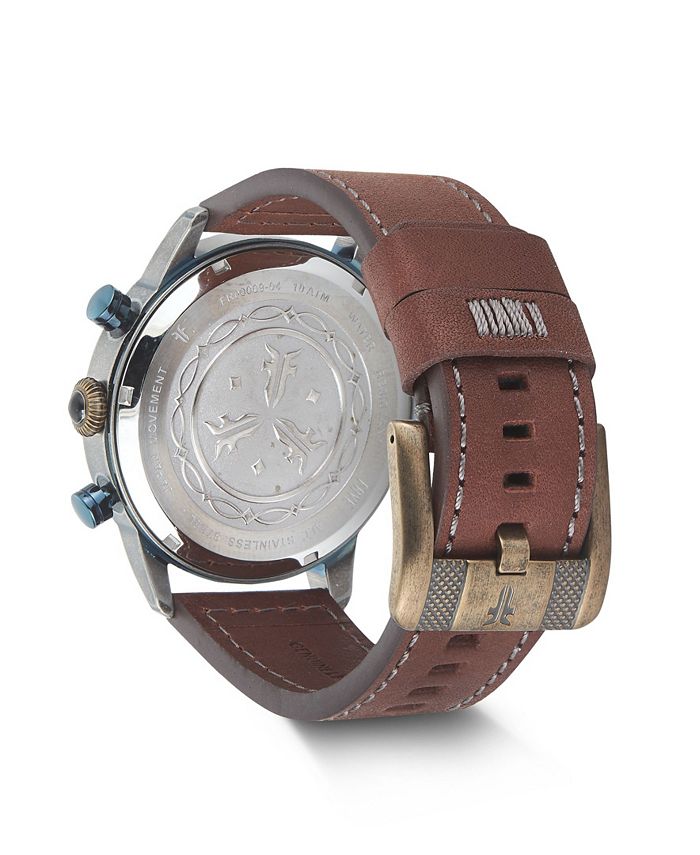 Frye Mens' Graham Chronograph Whiskey Leather Strap Watch - Macy's
