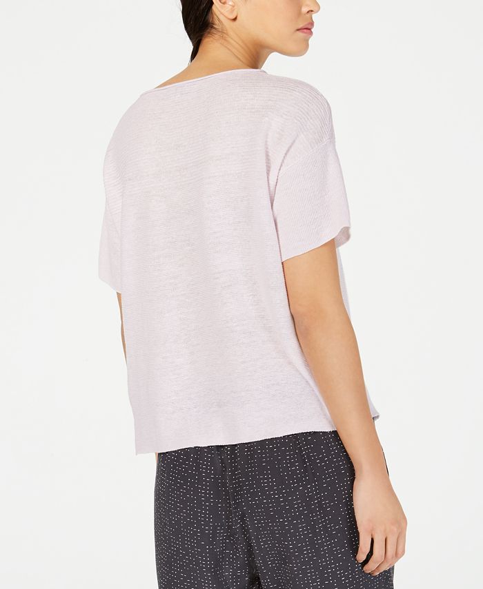 Eileen Fisher Organic Linen T-Shirt, Regular & Petite - Macy's