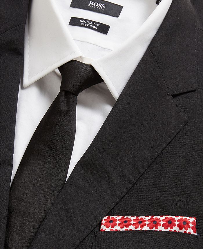 Hugo Boss Men's Floral-Print Silk Pocket Square - Macy's