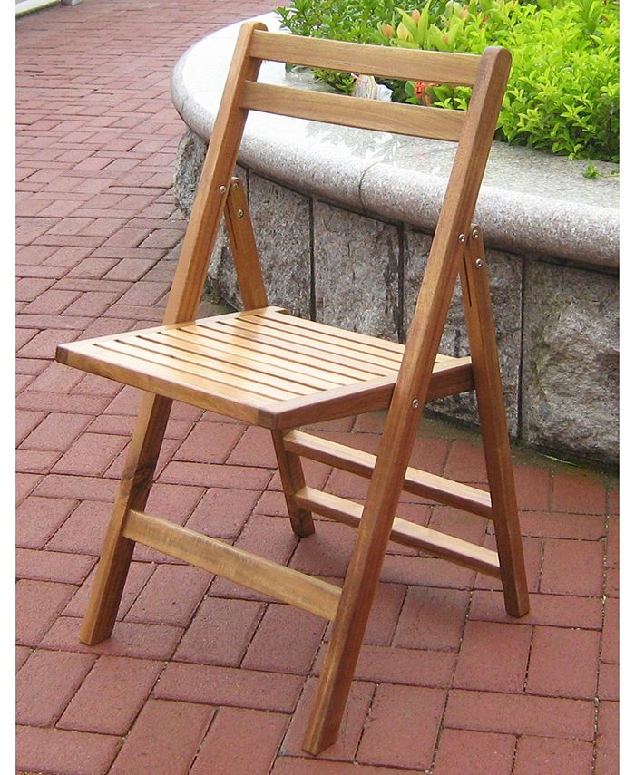 northbeam Acacia Folding 4 Dining Chair set - Macy's