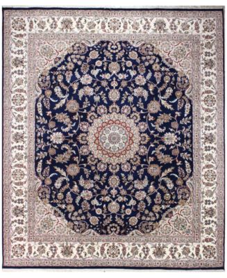 BB Rugs Fine Indo Nain 628744 Blue/Ivory 8'3" x 10' Area Rug - Macy's