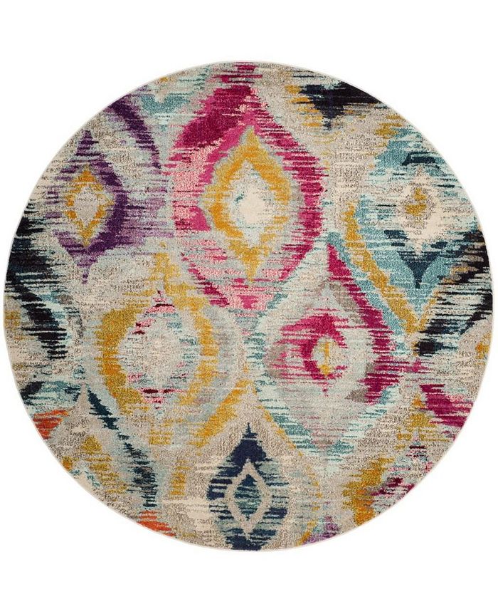 Safavieh Monaco Multi 6'7" x 6'7" Round Area Rug - Macy's