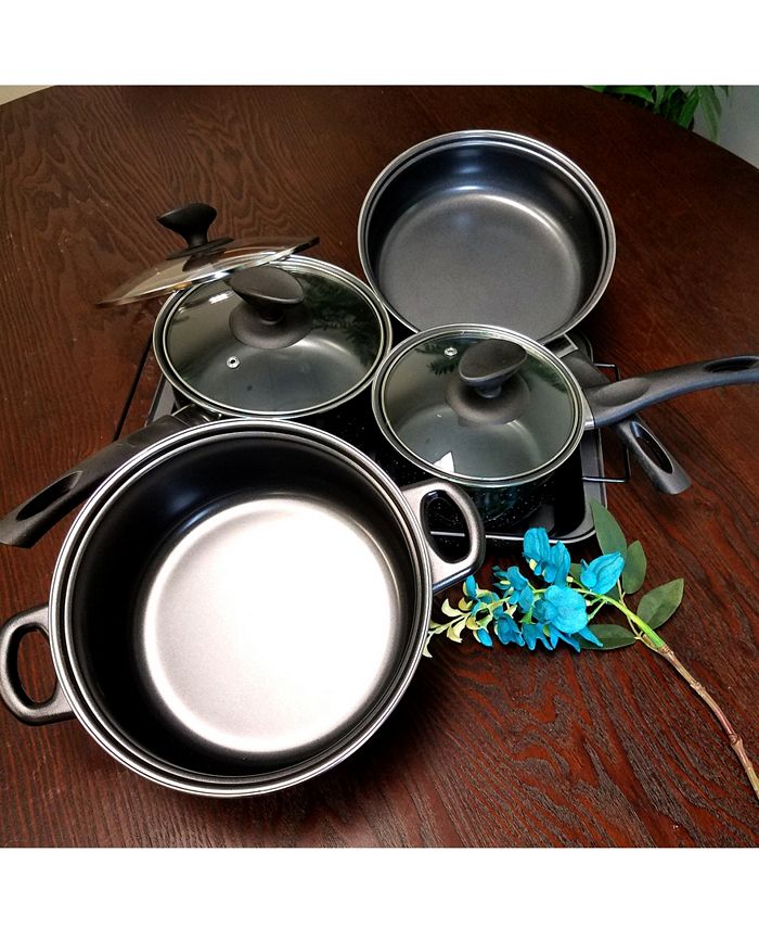 Gibson Sunbeam Kelfield 9 Piece Cookware Set - Macy's