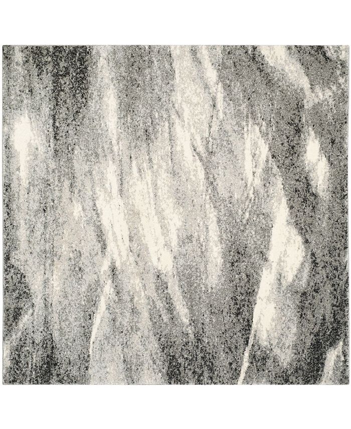 Safavieh Retro RET2891 Gray and Ivory 6' x 6' Square Area Rug - Macy's
