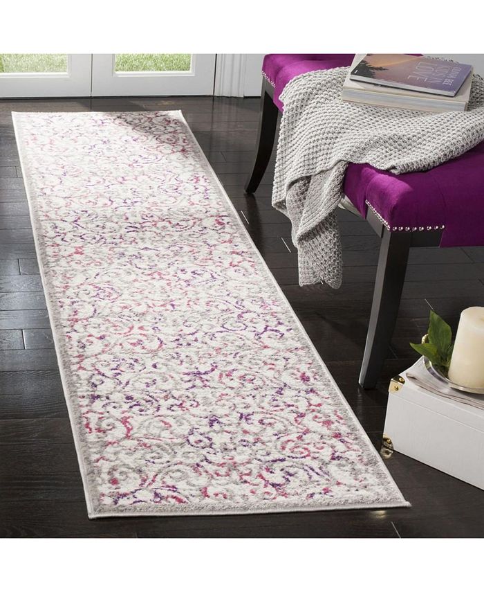 Safavieh Skyler Ivory and Pink 2' x 8' Runner Area Rug - Macy's