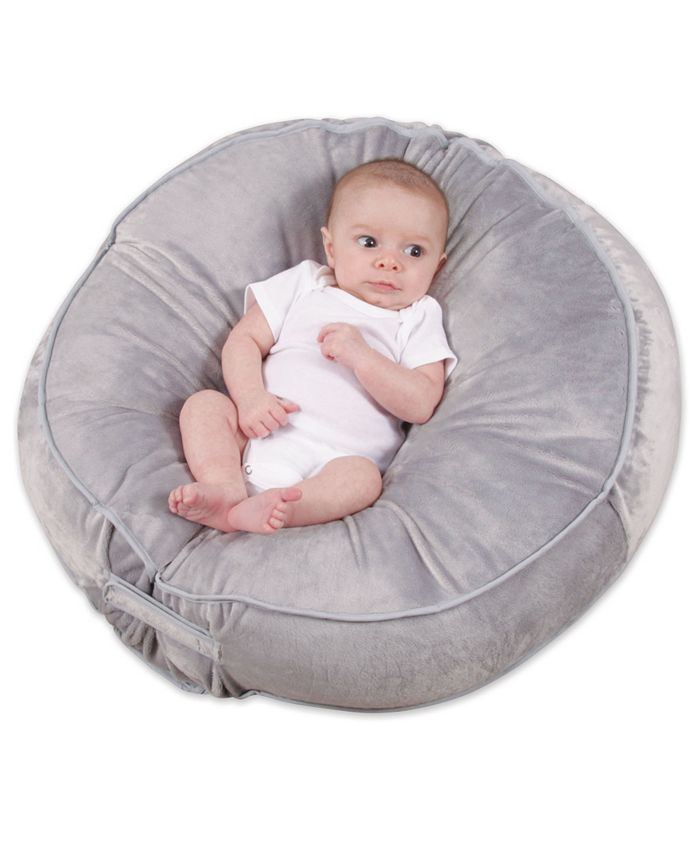 Leachco Podster Plush Sling-Style Infant Lounger, Gray - Macy's
