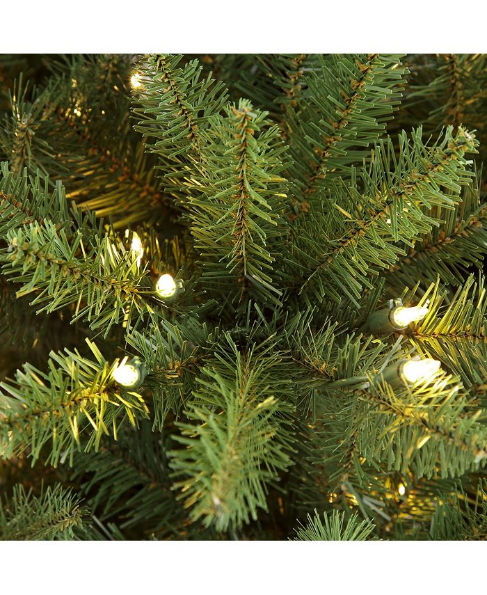 Puleo International 7.5 ft Pre-Lit Elegant Series Franklin Fir ...
