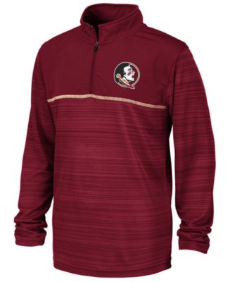 Colosseum Big Boys Florida State Seminoles Striped Mesh Quarter-Zip ...