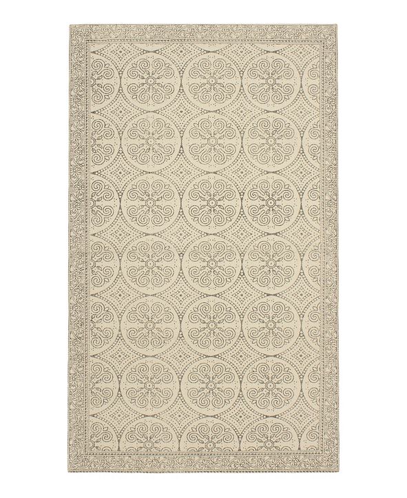 French Connection Bale Stonewash Printed Cotton 27" x 45" Accent Rug ...