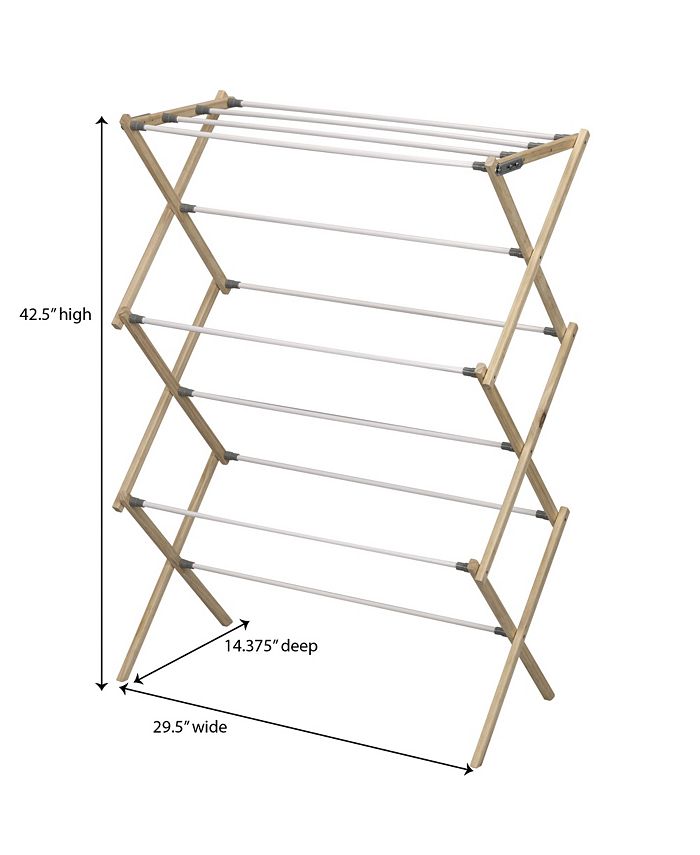 Household Essentials Pine Wood X-Frame Drying Rack - Macy's