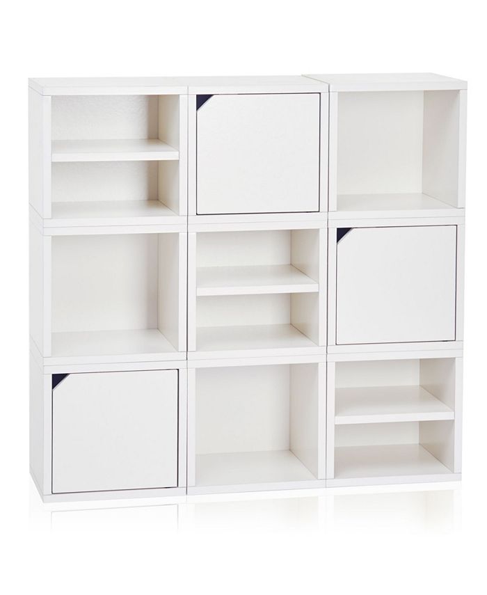 Way Basics Eco Stackable Connect Storage Cube with Shelf and Cubby ...