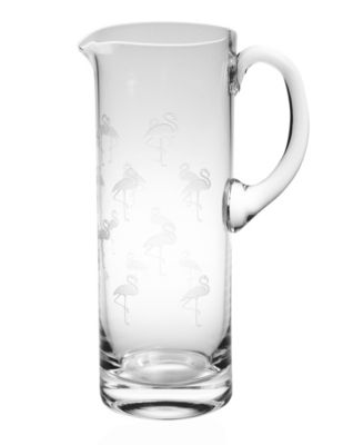Rolf Glass Flock Of Flamingo Pitcher 35Oz - Macy's