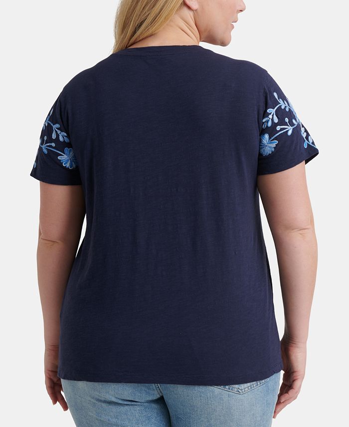 Lucky Brand Plus Size Embroidered Top - Macy's