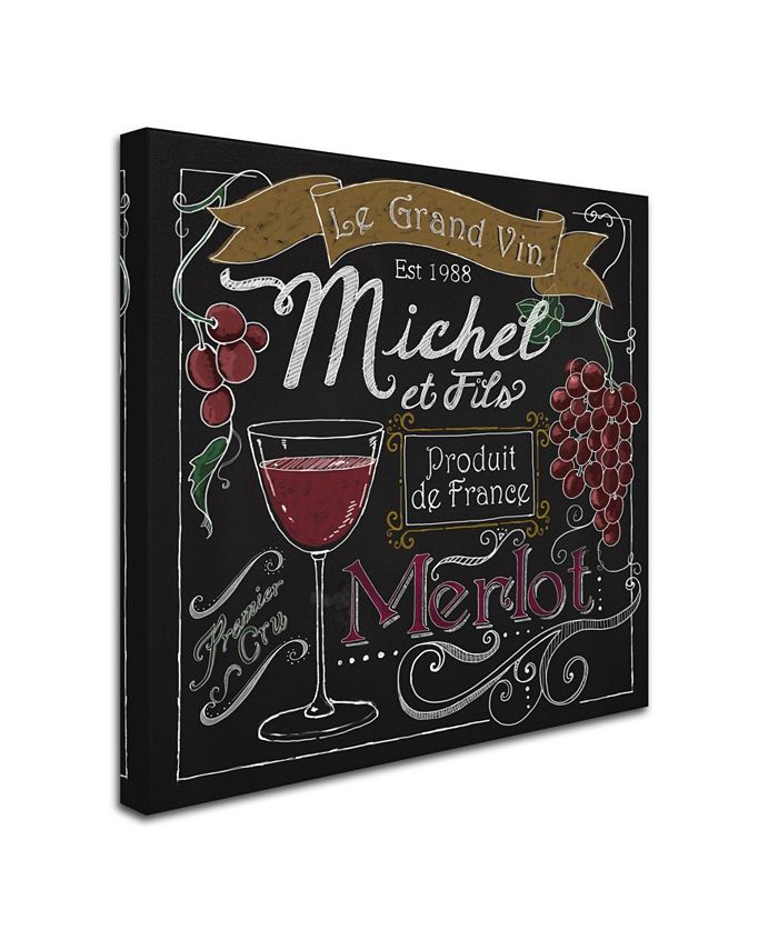 Trademark Global Fiona Stokes-Gilbert 'Wine Chalkboard I' Canvas Art ...