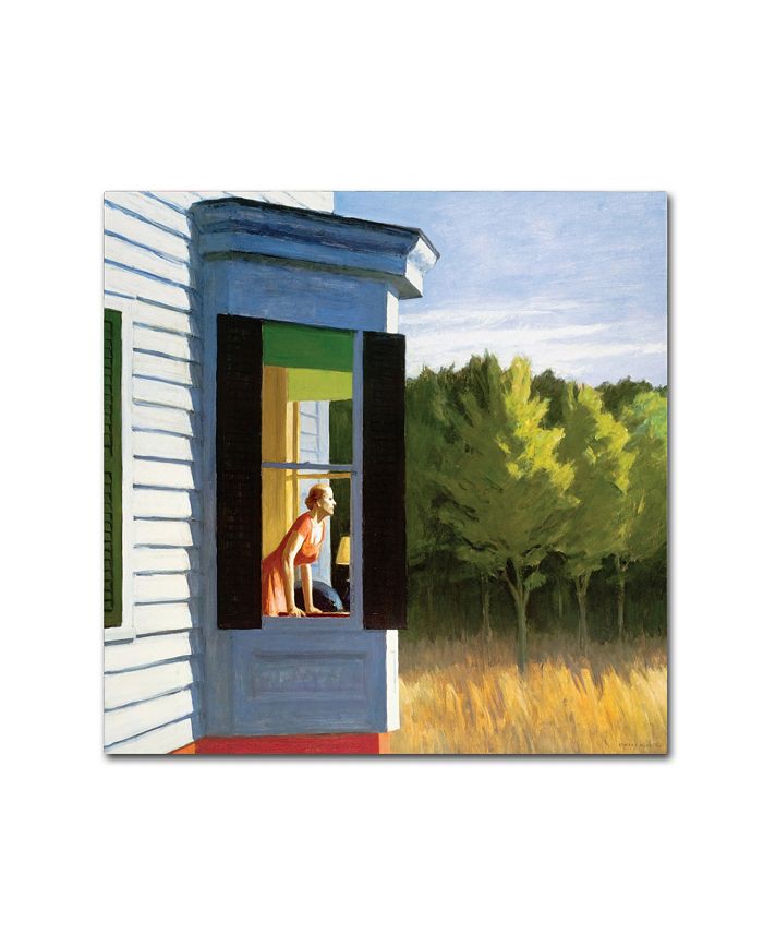 Trademark Global Edward Hopper 'Cape Cod Morning' Canvas Art - 14" x 14 ...