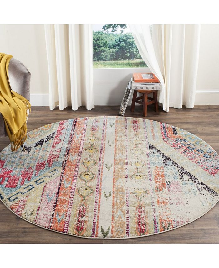 Safavieh Monaco Multi 6'7" x 6'7" Round Area Rug - Macy's