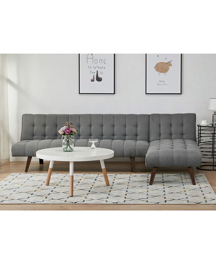 Gold Sparrow Shelton Convertible Sectional Sofa Bed - Macy's