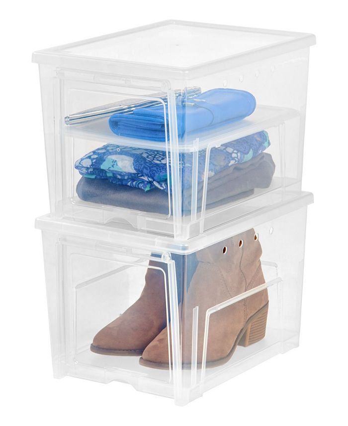 IRIS USA Iris Easy Access Women's Shoe Box, 2 Pack - Macy's